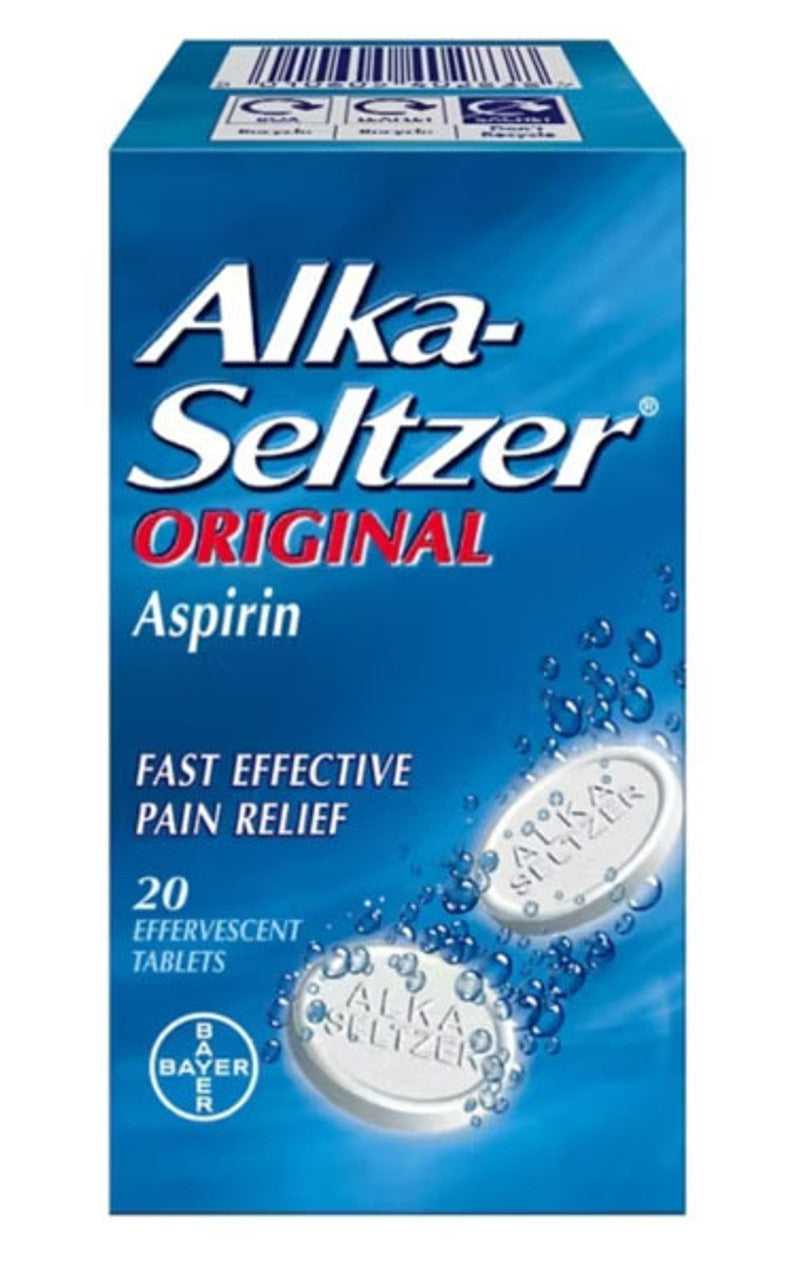 Alka-Seltzer Original Aspirin Effervescent 20 Tablets - John Bell & Croyden { "@context": "https ...
