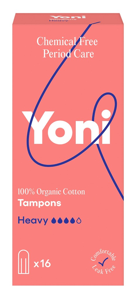 YONI Organic Non Applicator Tampons Heavy 16 packs - John Bell & Croyden { "@context": "https ...