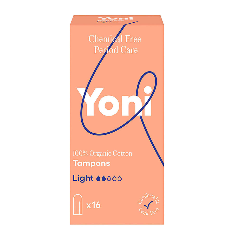YONI Organic Non Applicator Tampons Light 16 packs - John Bell & Croyden { "@context": "https ...