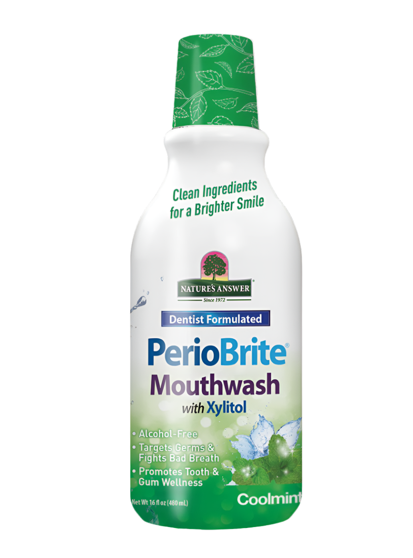 Natures Answer Periobrite Cool Mint Mouthwash 480 Ml - John Bell & Croyden