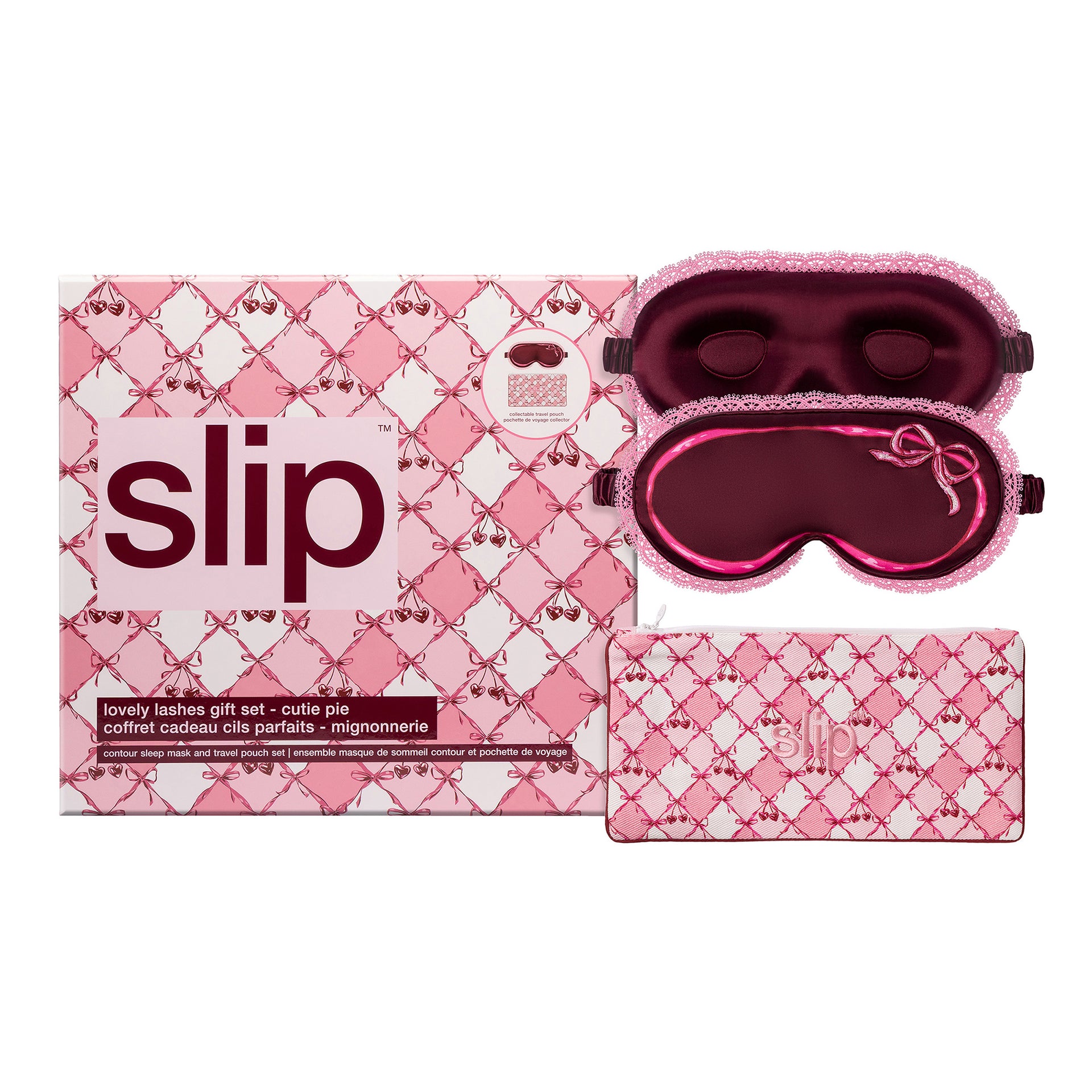 Slip Pure Silk Lovely Lashes Gift Set With Lace Trim - Cutie Pie - John ...