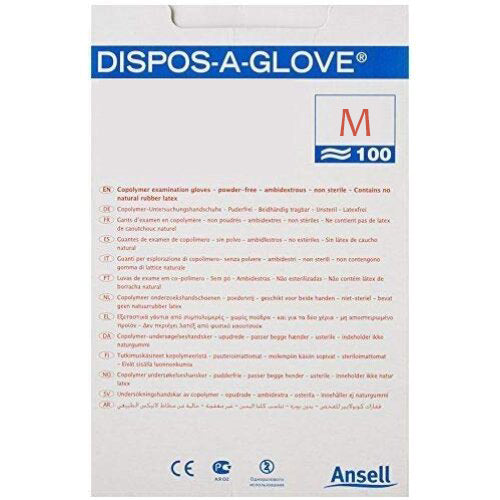ANSELL DISPOS-A-GLOVE Non-Sterile medium 100 units – John Bell & Croyden