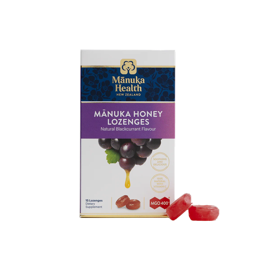Manuka Health Manuka Honey & Blackcurrant Lozenges 65g - John Bell ...