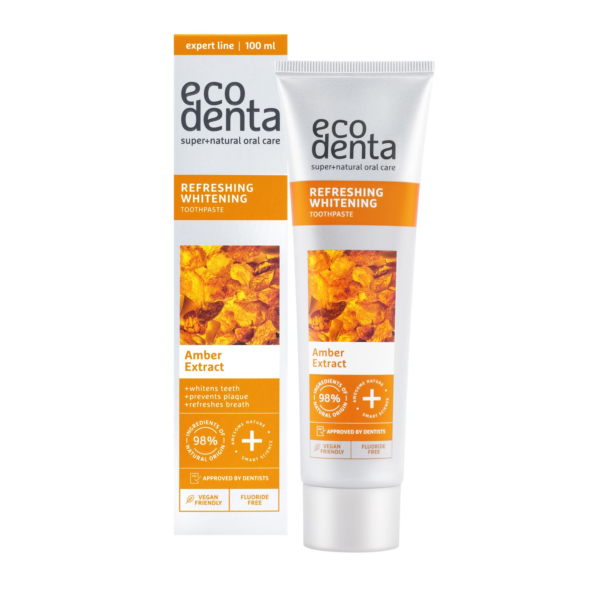 Ecodenta Refreshing Whitening Toothpaste With Amber Extract 100ml ...