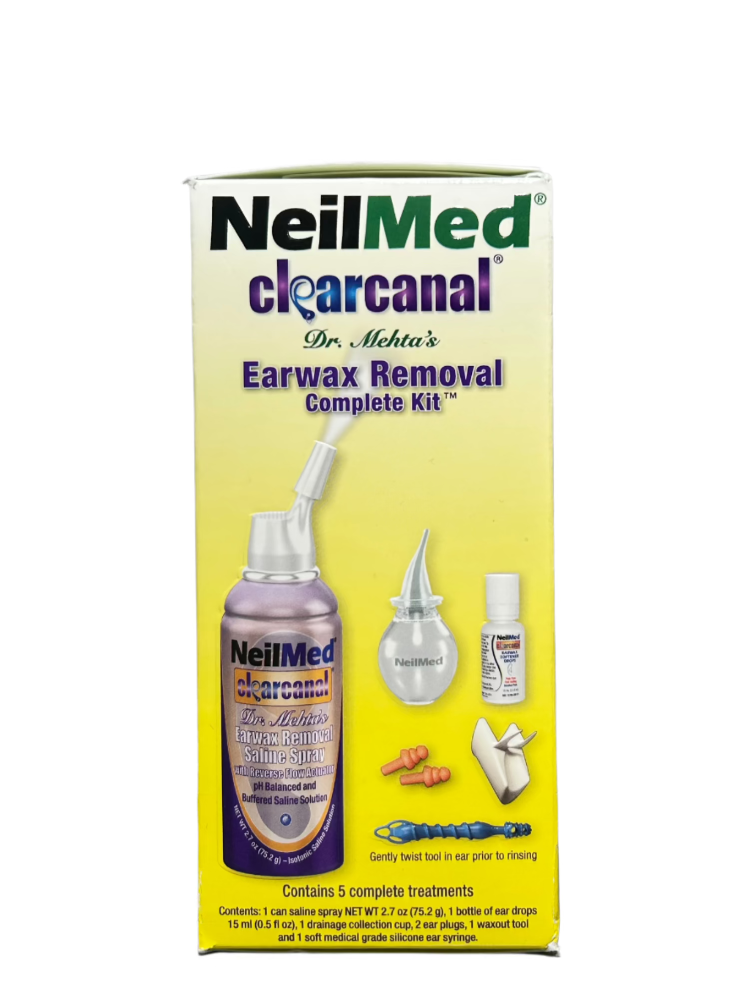 NeilMed Clearcanal Ear Wax Removal Complete Kit 75ml - John Bell & Croyden