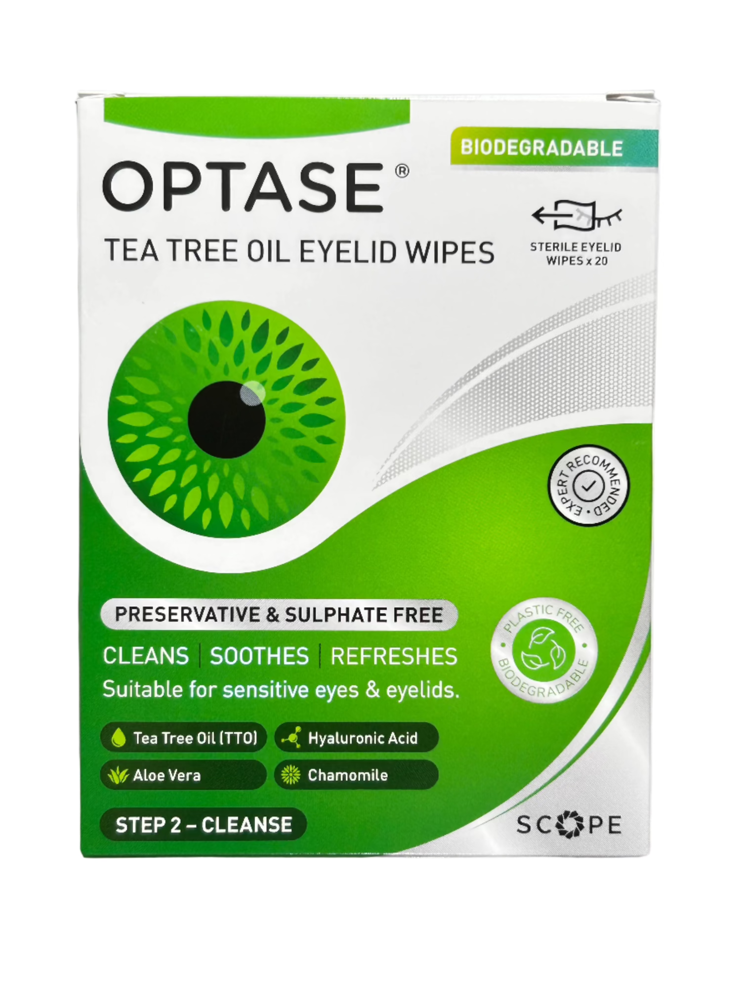 Optase Tea Tree Oil eyelid Wipes 20 units - John Bell & Croyden ...