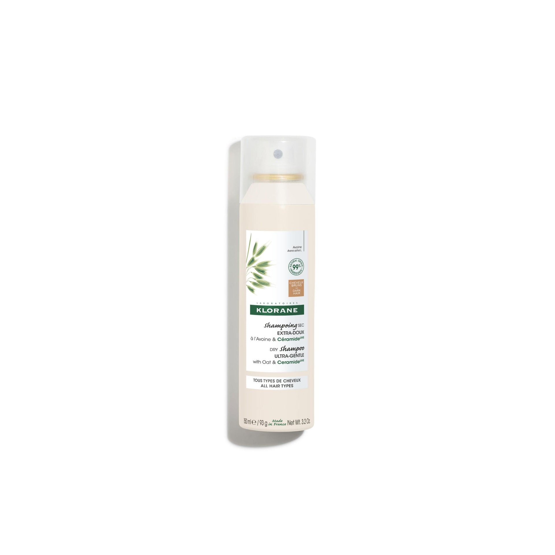 Klorane Ultra-gentle Tinted Dry Shampoo - Brown To Dark Hair - With Oat ...
