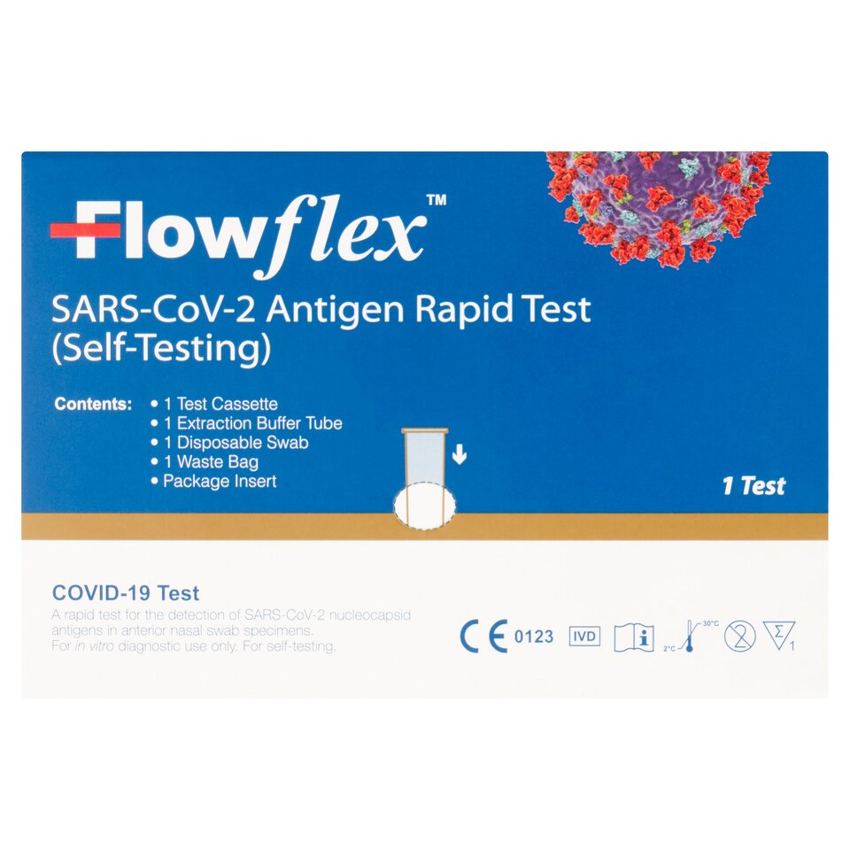 FLOWFLEX Sars-Cov-2 Antigen Rapid Test (Self-Testing) COVID-19 Test 1 ...
