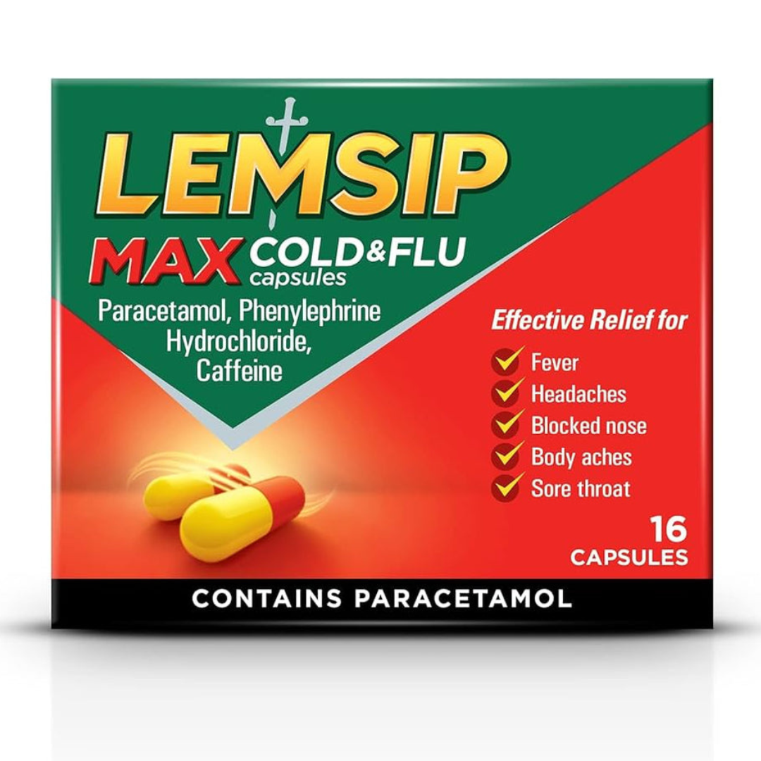 Lemsip Max Cold & Flu 16 Capsules - John Bell & Croyden