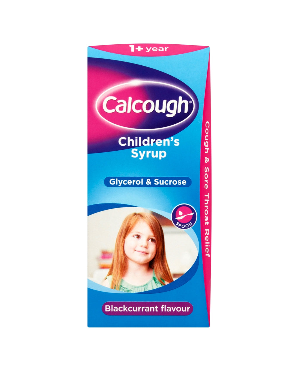 CALCOUGH Children's Syrup, Cough & Sore Throat Relief Blackcurrant ...