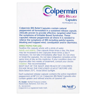 COLPERMIN IBS Relief - 100 Capsules - John Bell & Croyden