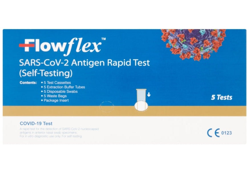 FLOWFLEX Sars-Cov-2 Antigen Rapid Test (Self-Testing) COVID-19 5 tests ...