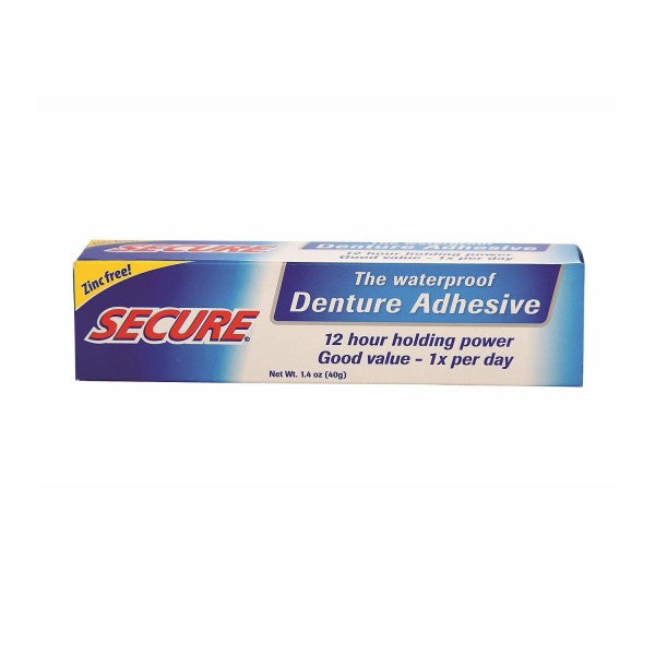 SECURE Waterproof Denture Adhesive 40g – John Bell & Croyden