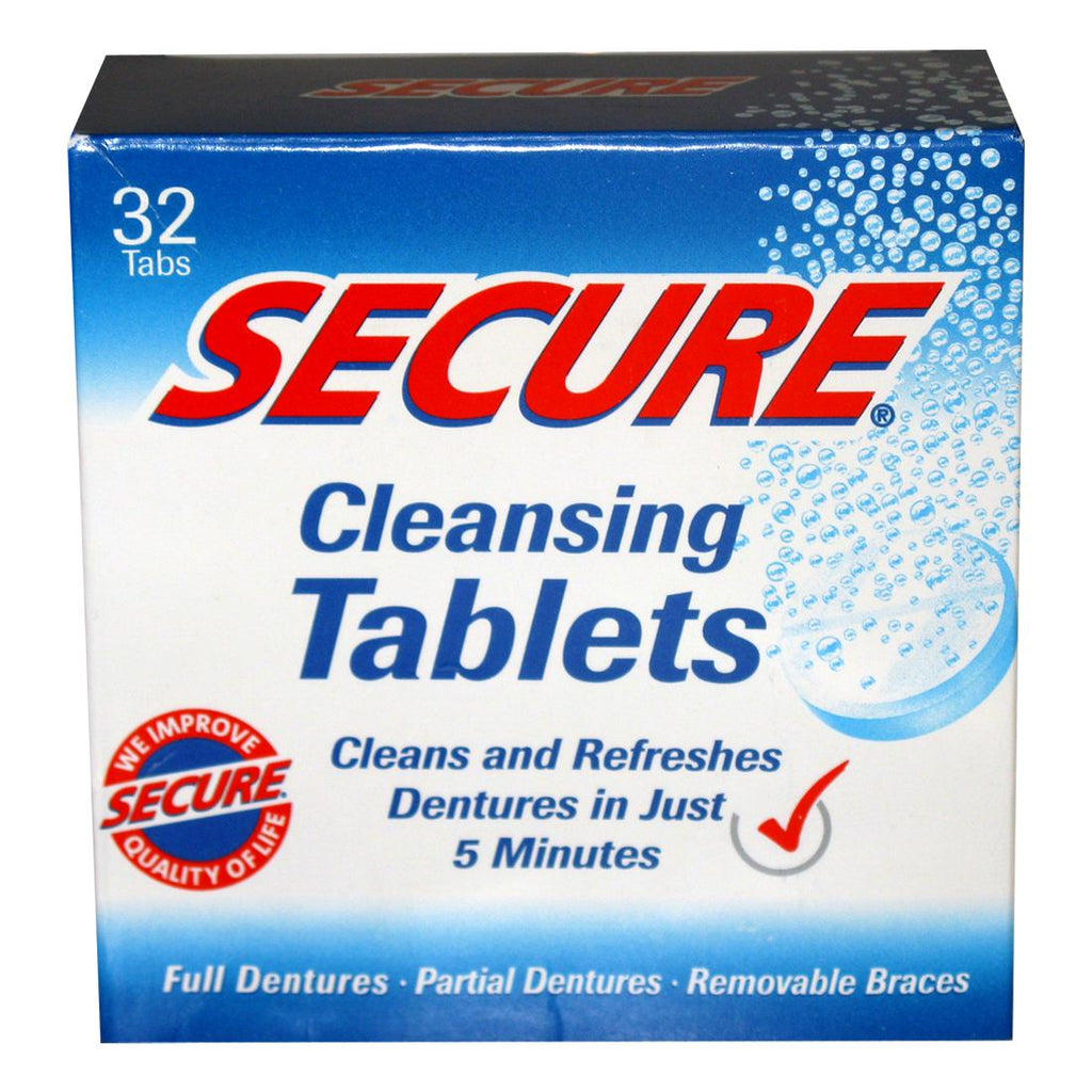 SECURE Denture Cleansing Tablets 32 tablets – John Bell & Croyden