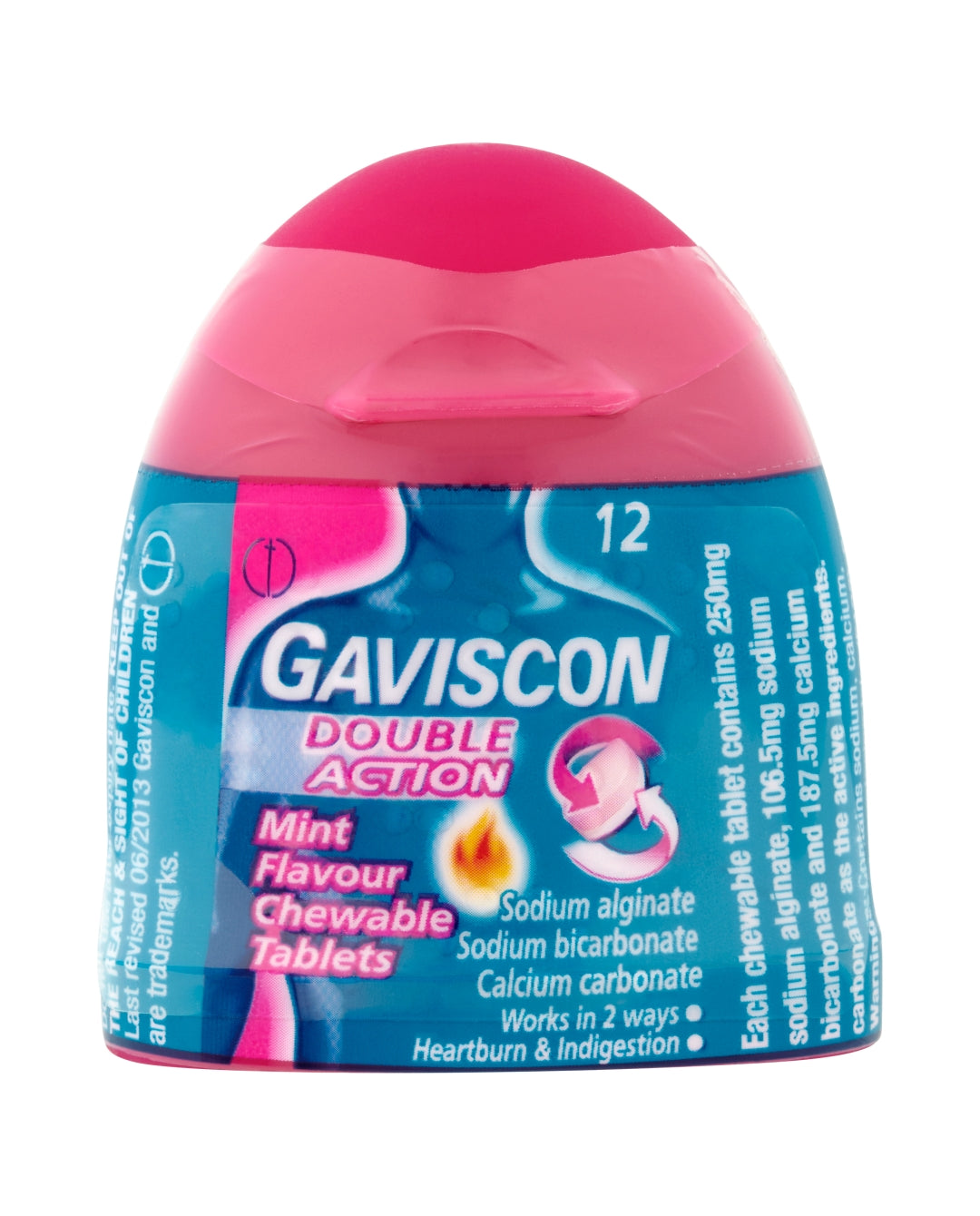 GAVISCON Double Action Mint Flavour Chewable Tablets 12 tablets - John ...